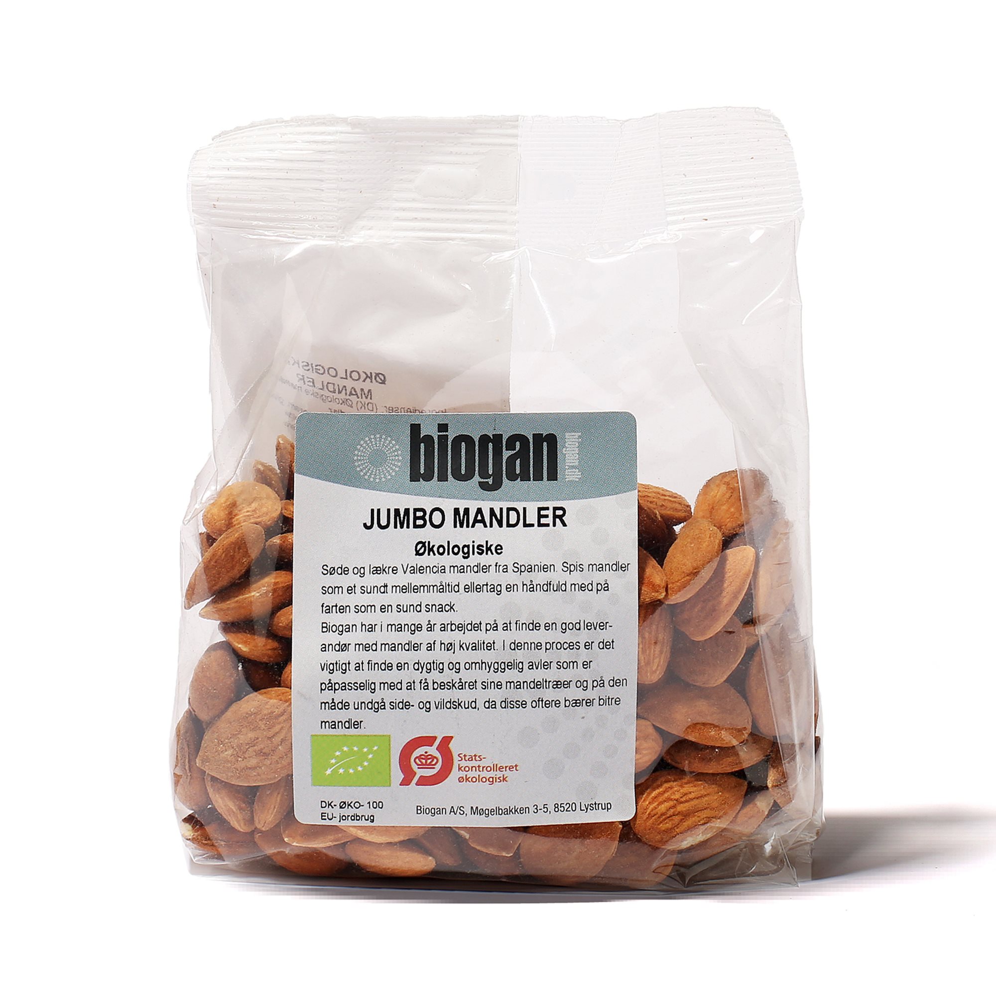 Økologiske jumbo mandler | Biogan